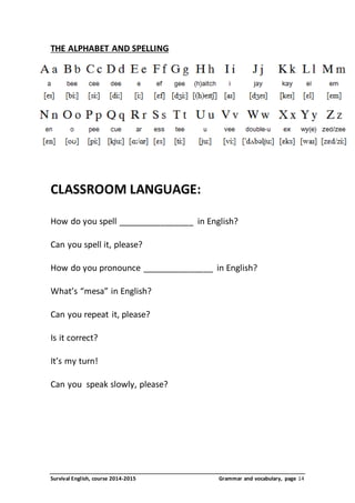 Survival English grammar | PDF