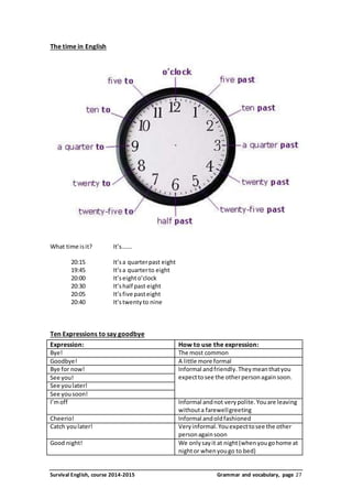 Survival English grammar | PDF
