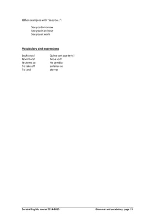 Survival English grammar | PDF