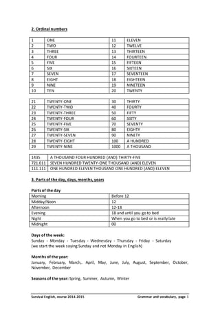 Survival English grammar | PDF