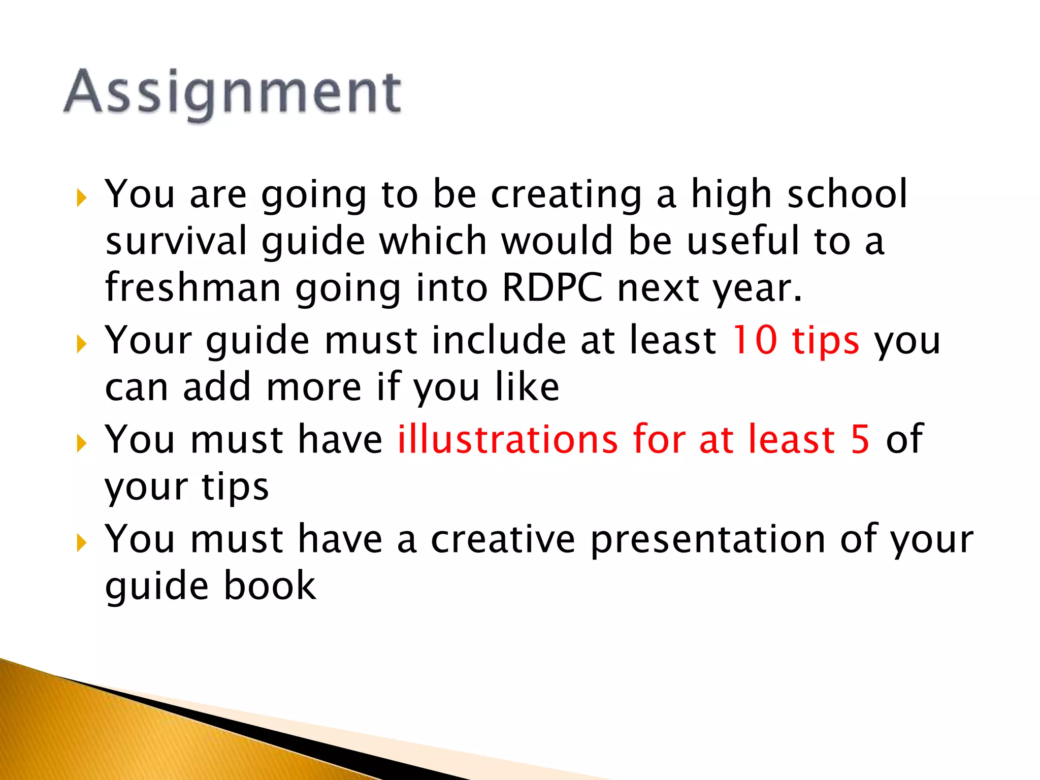 Survival guide | PPTX