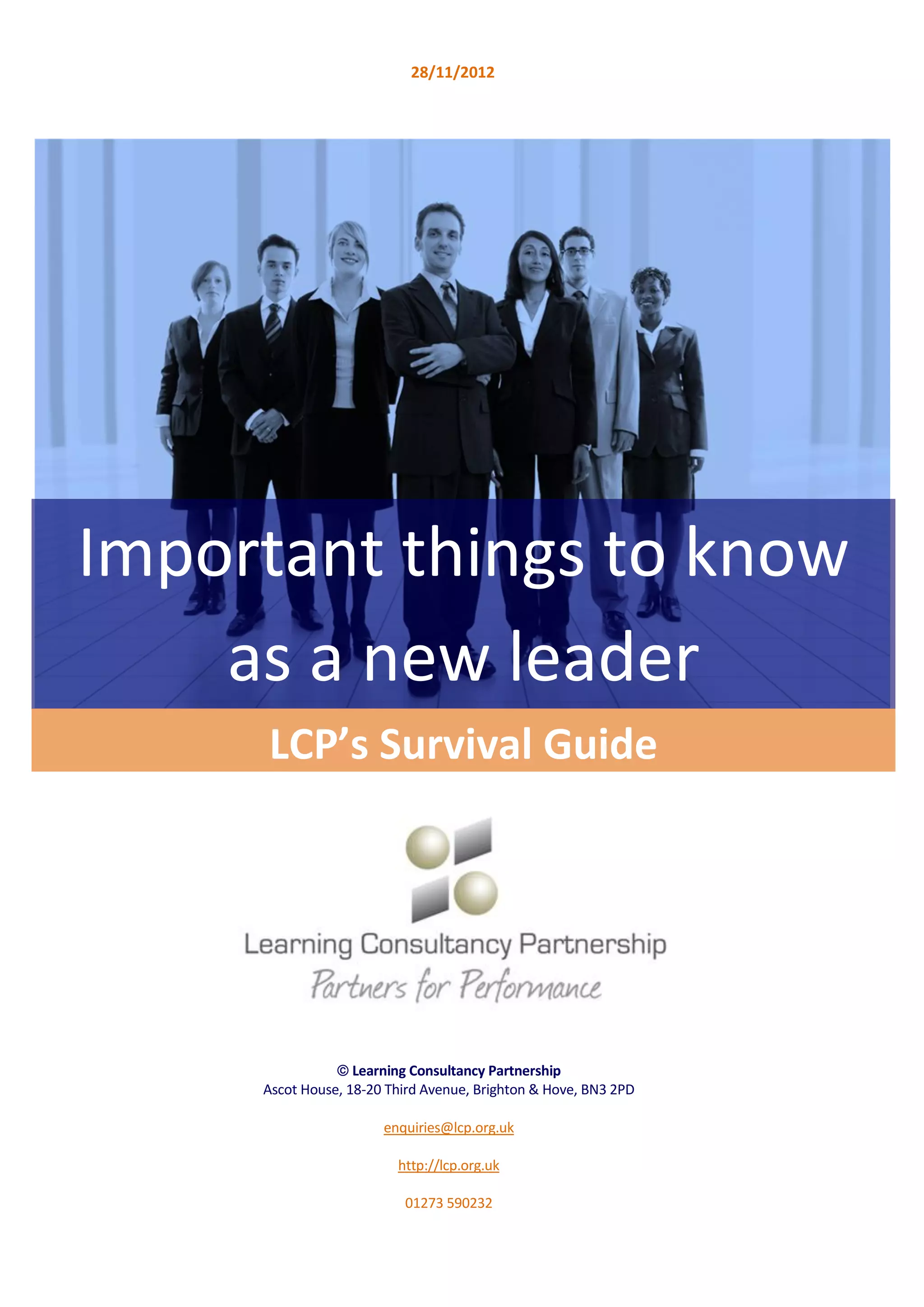 LCP's Survival Guide for New Leaders | PDF