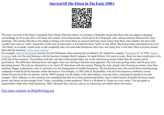 Survival Of The Fittest | PDF