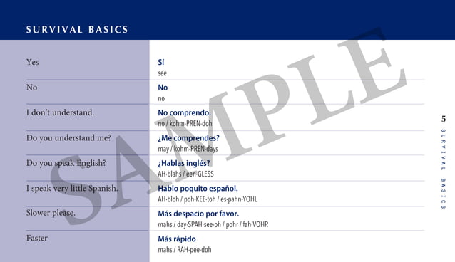 'Survival Spanish' booklet for Cintas Corporation 2020 | PPT