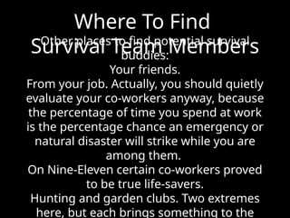 Survival Team Building-- How To Prepare and What To Do | PPTX