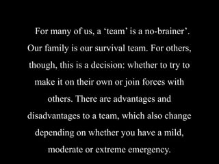 Survival Team Building-- How To Prepare and What To Do | PPTX