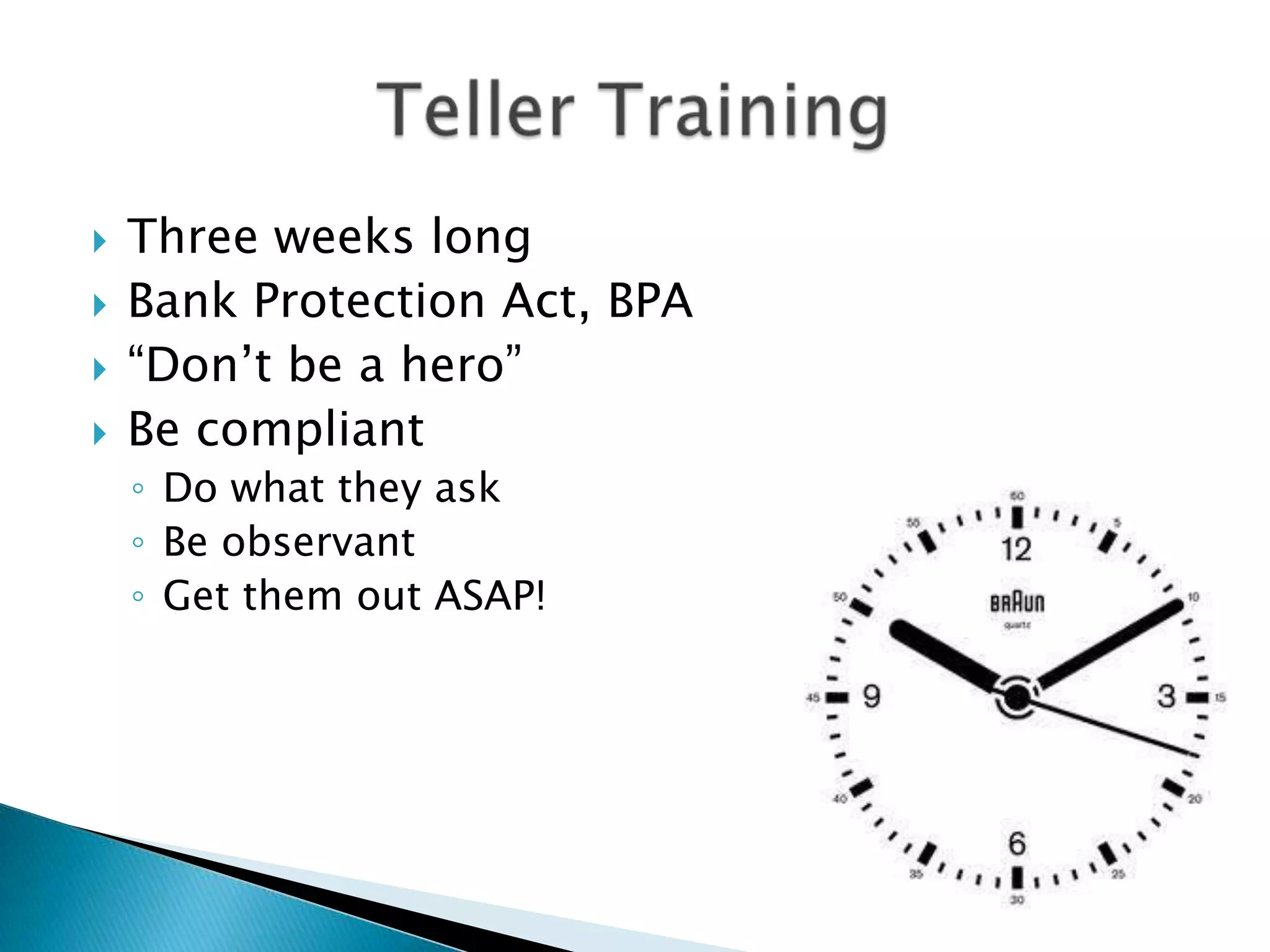 Surviving a bank robbery | PPTX