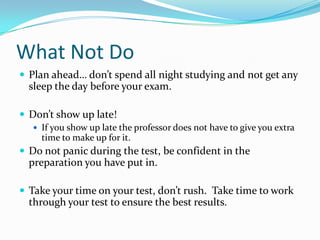 Surviving Final Exams | PPT