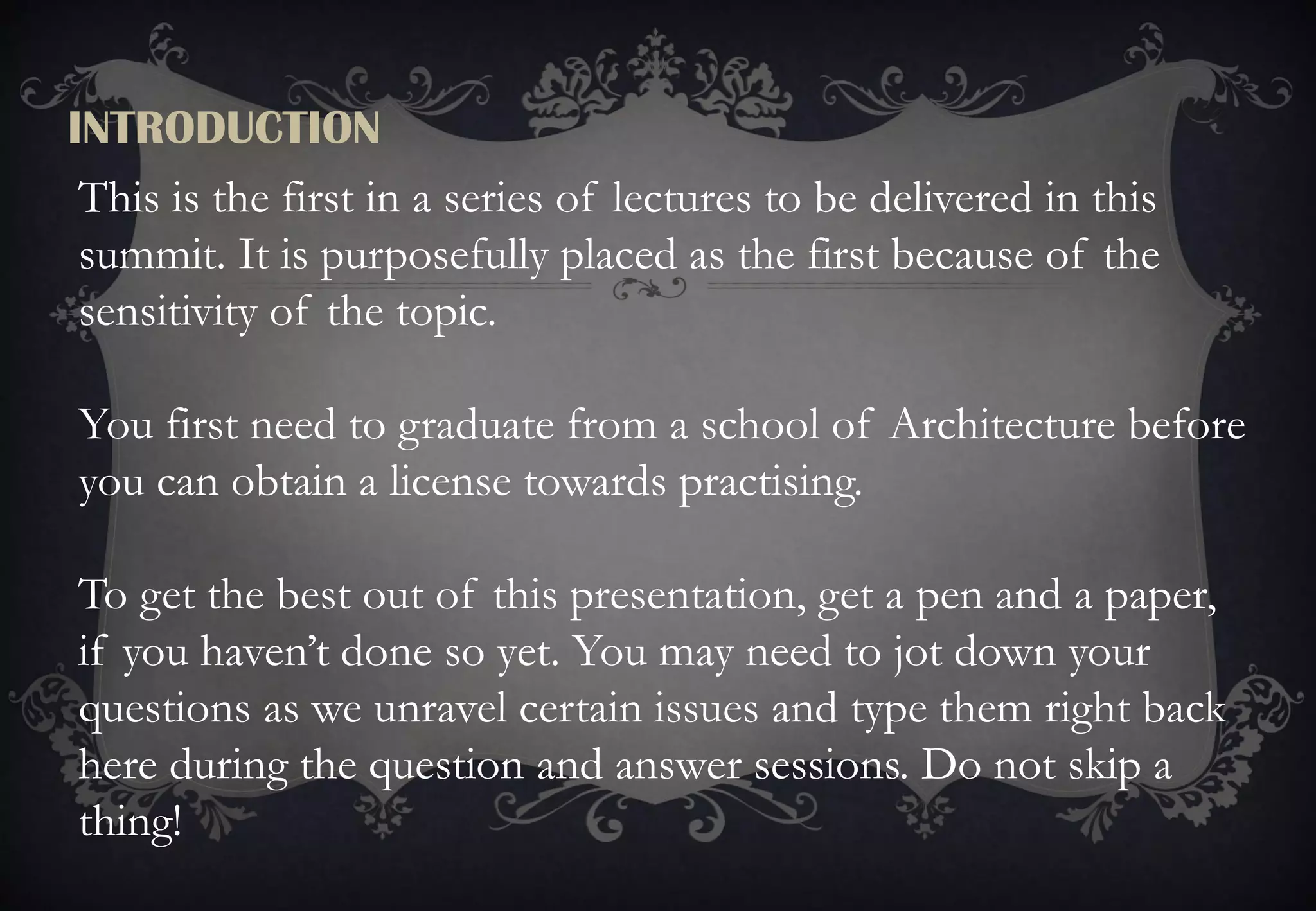 Surviving school of architecture | PPT