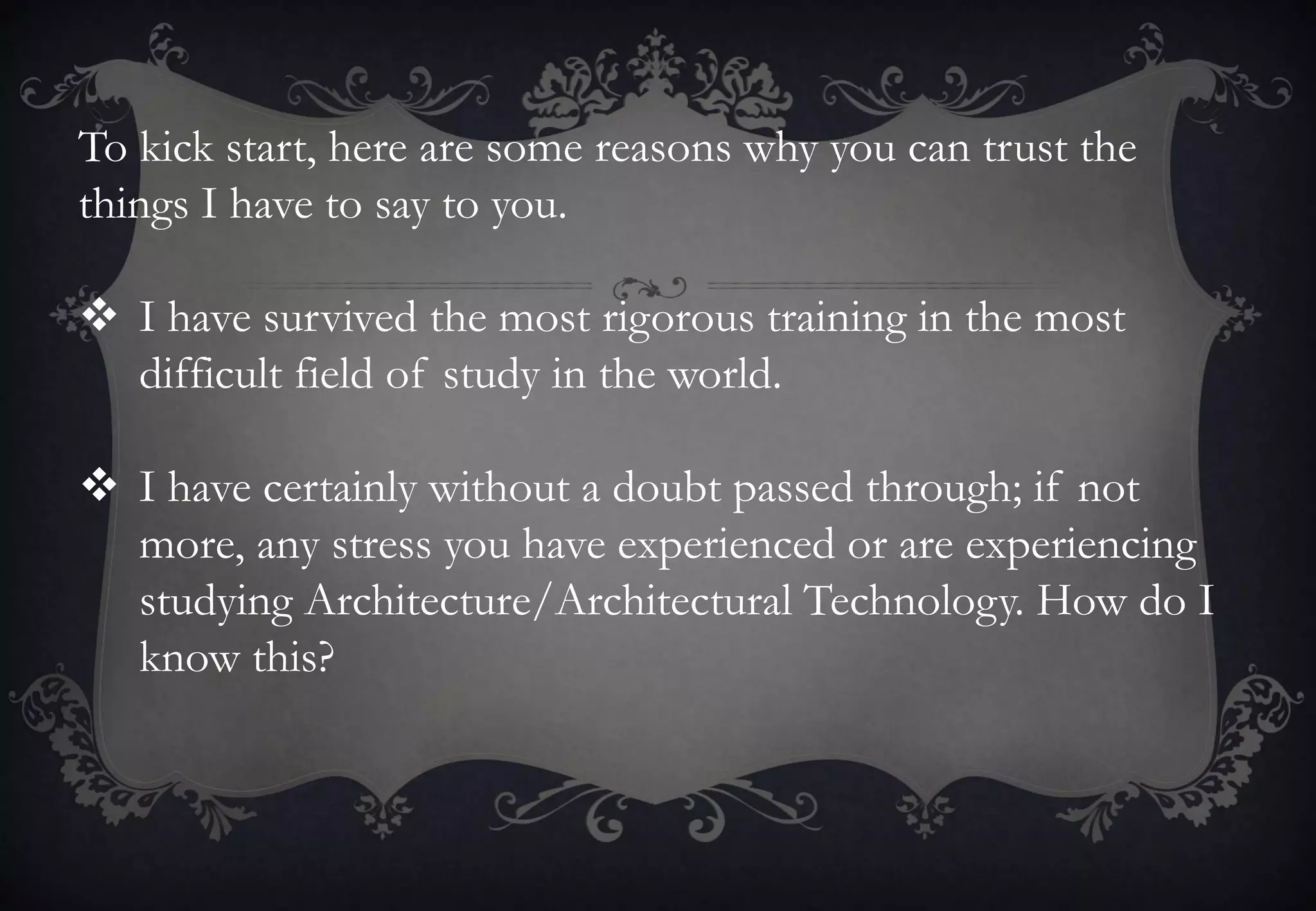 Surviving school of architecture | PPT