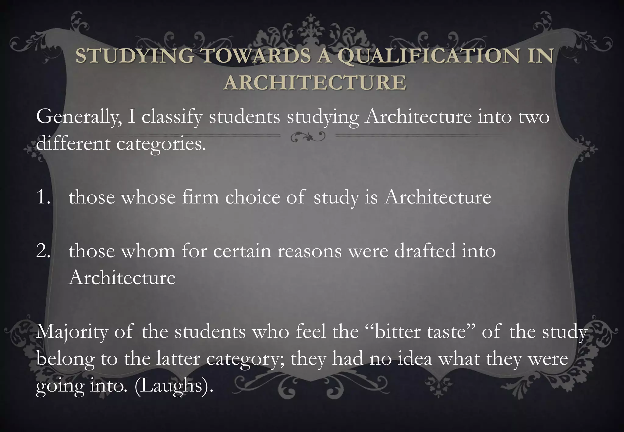 Surviving school of architecture | PPT