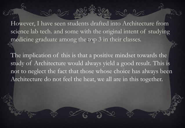 Surviving school of architecture | PPT