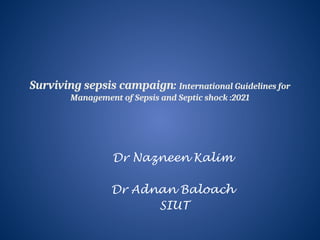 Surviving sepsis campaign 2021 2022 2023 2024 | PPTX