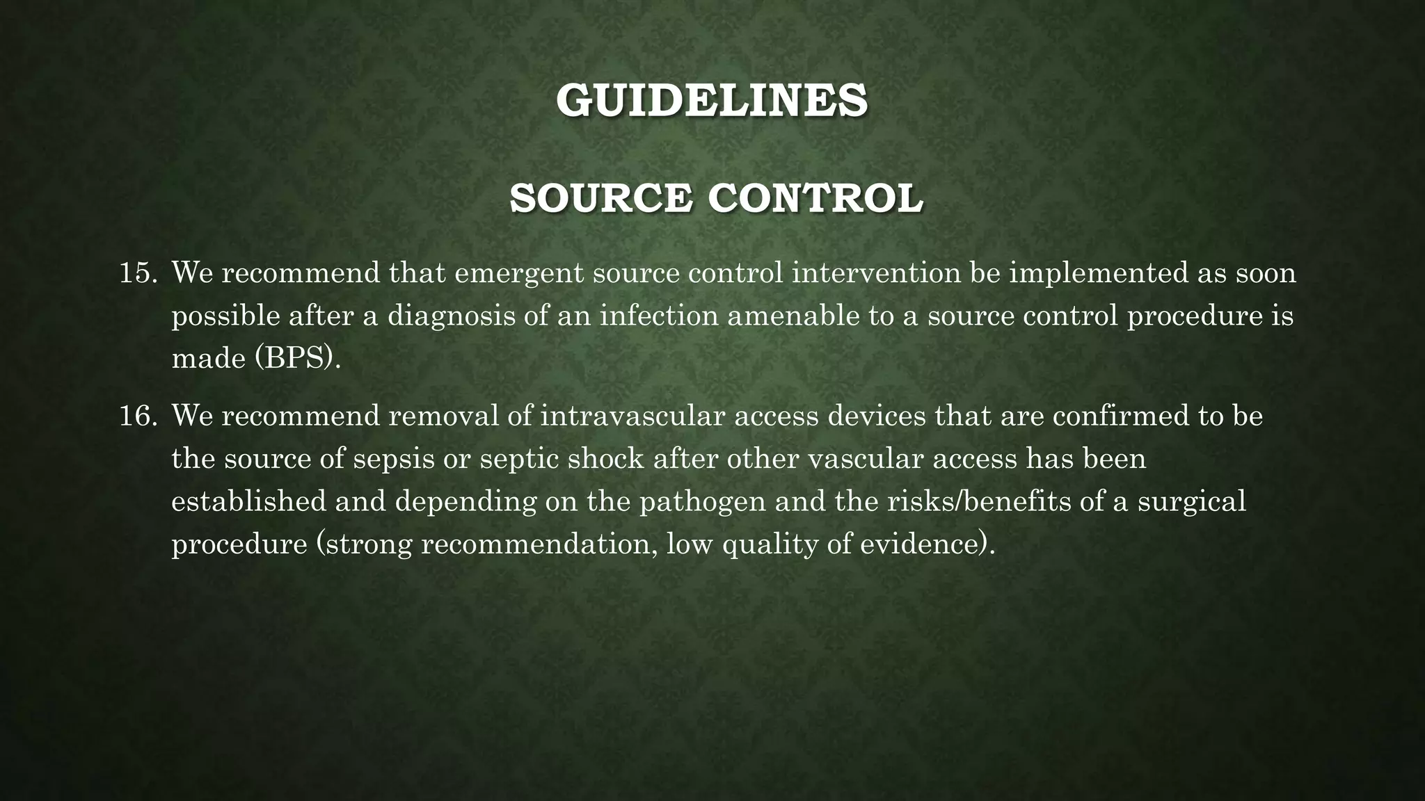 Surviving sepsis campaign international for pediatric | PPTX