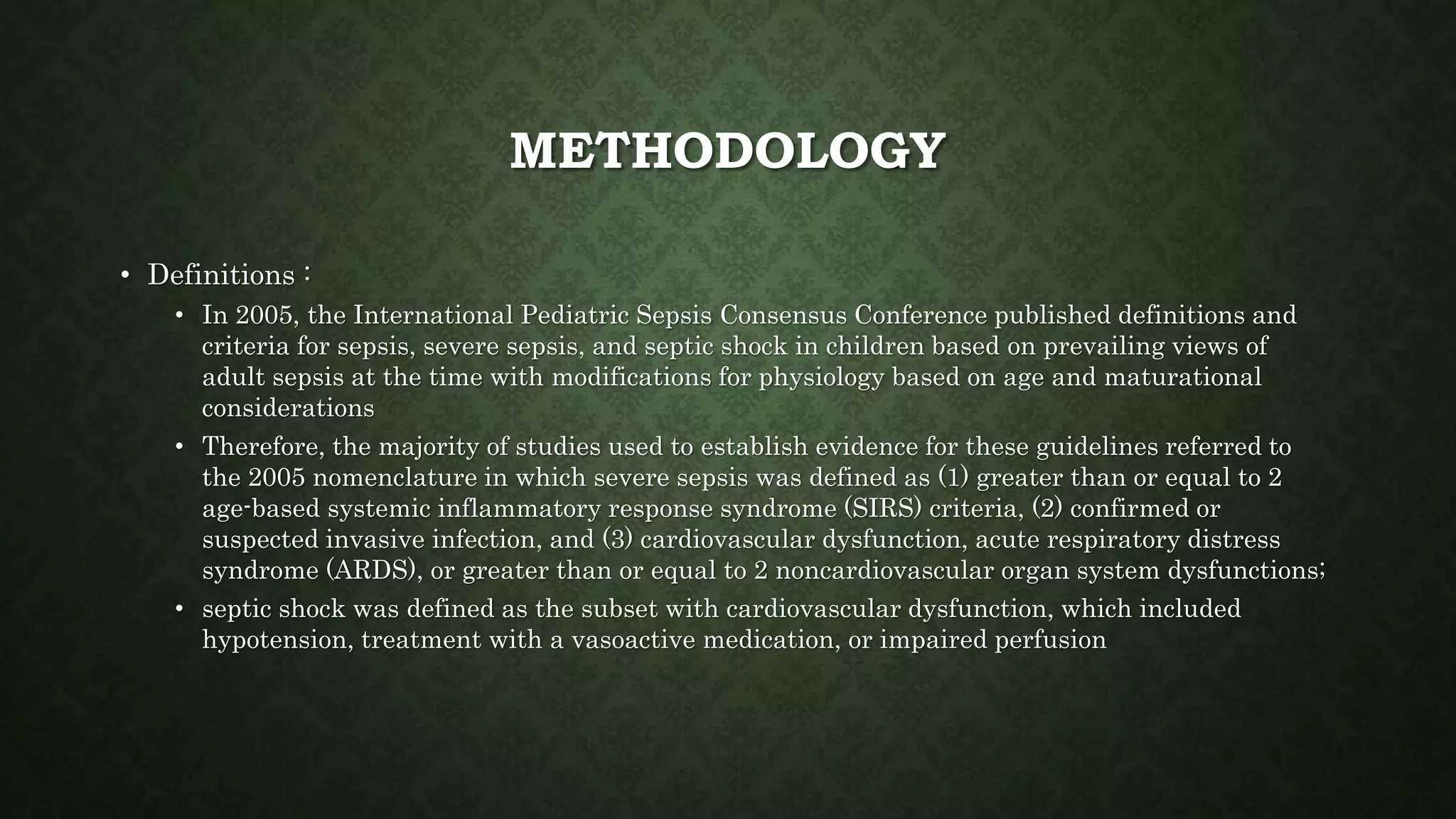Surviving sepsis campaign international for pediatric | PPTX