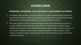 Surviving sepsis campaign international for pediatric | PPTX