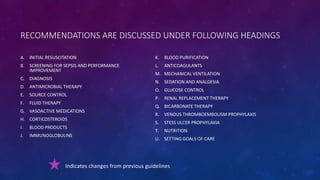 Surviving sepsis guidelines | PPTX