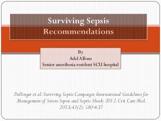 Surviving sepsis recommendations (1) | PDF