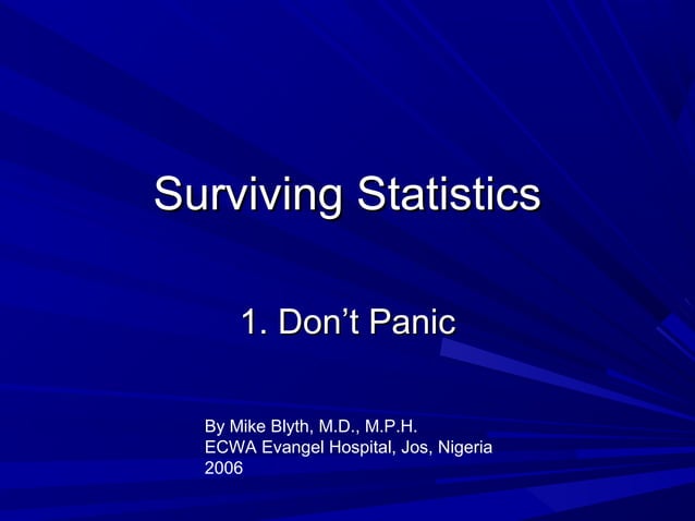 Surviving statistics lecture 1 | PPT