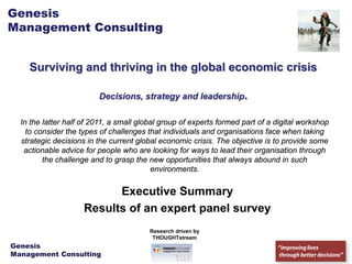 Surviving the crisis - a visual summary | PDF | Management Consulting ...