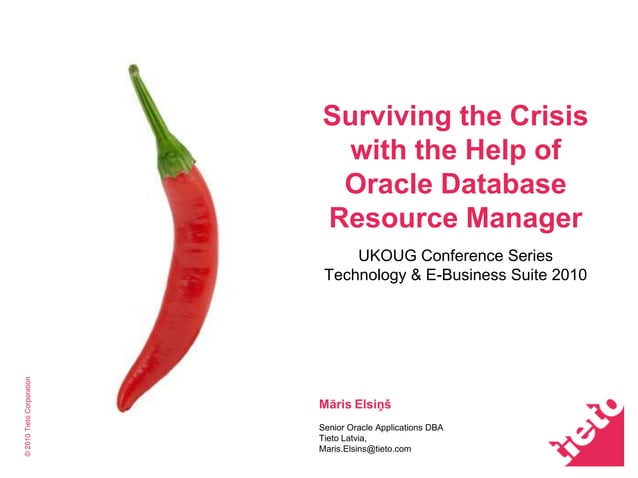Surviving the Crisis With the Help of Oracle Database Resource Manager | PPTX | Databases ...