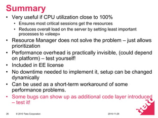 Surviving the Crisis With the Help of Oracle Database Resource Manager | PPTX