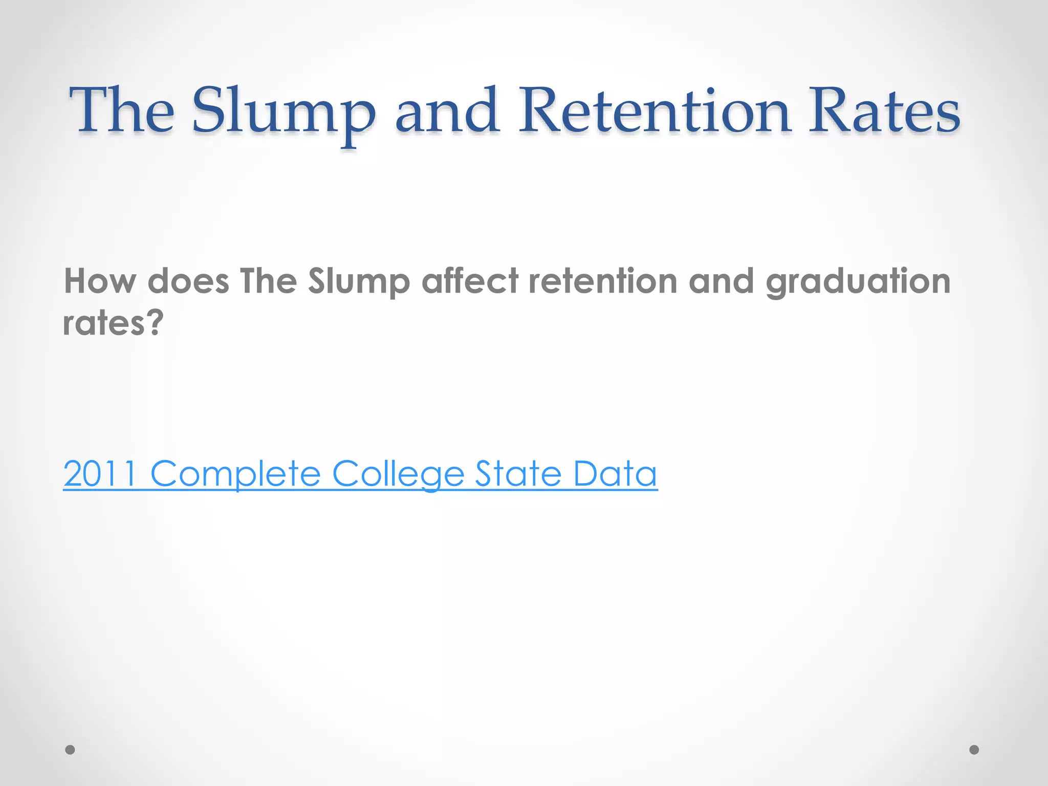 Academic Advising and "The Slump" | PPT