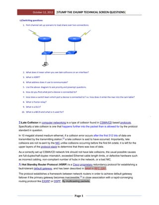 Surviving The Stump The Chump Interview Questions | DOCX | Computer ...