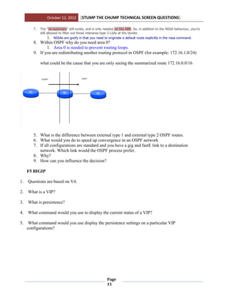 Surviving The Stump The Chump Interview Questions | DOCX | Computer ...