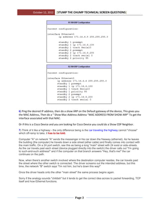 Surviving The Stump The Chump Interview Questions | DOCX | Computer ...