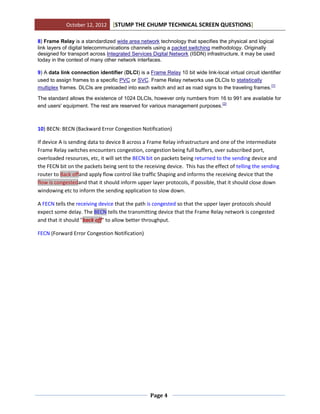 Surviving The Stump The Chump Interview Questions | DOCX | Computer ...