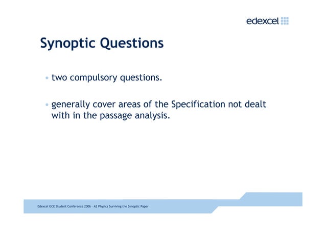 Surviving the synoptic paper | PDF