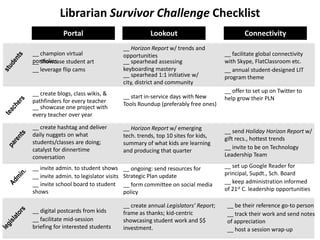 Survivor Checklist To Post | PPTX