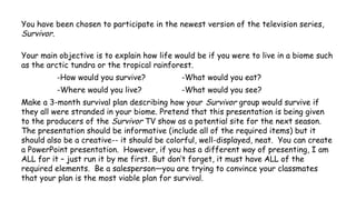 Survivor Game Presentation for Schools and Businesses | PPTX