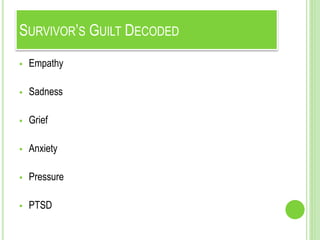 Survivor's Guilt | PPTX