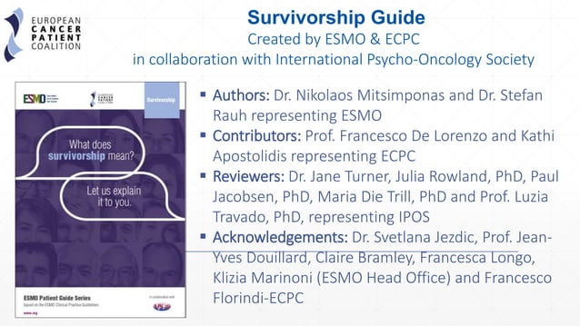 ESMO-ECPC Cancer Survivorship Guide | PPTX