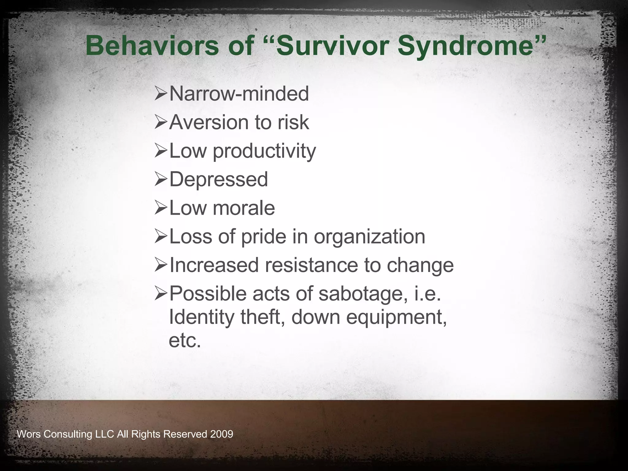 Survivor Syndrome | PPT
