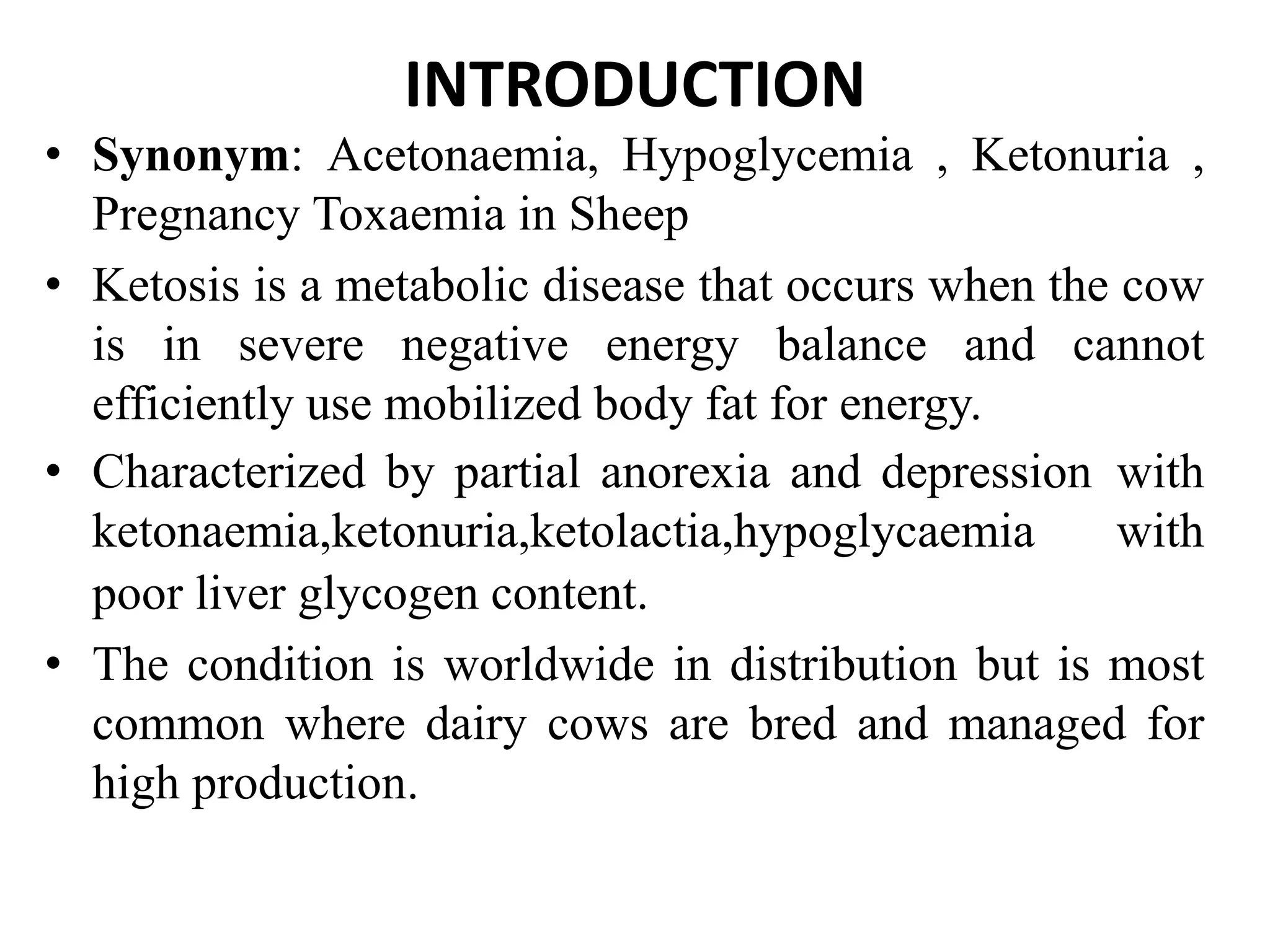 ketosis In Cows | PPTX