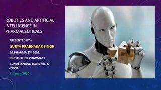 artifical intelligence (ai), robotics and cf in pharmaceutical dynamics ...