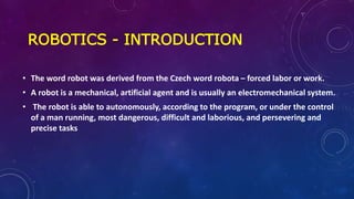 artifical intelligence (ai), robotics and cf in pharmaceutical dynamics | PPTX