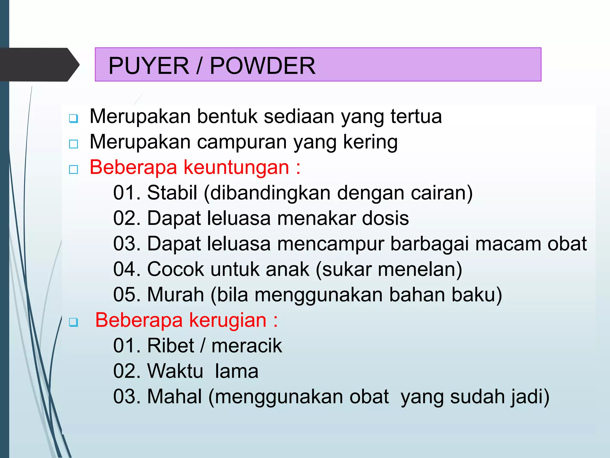 PENGGOLONGAN DAN BENTUK SEDIAAN OBAT | PPTX