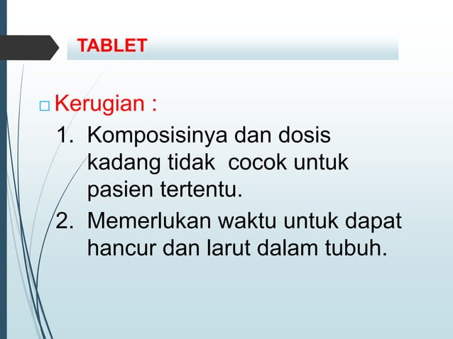 PENGGOLONGAN DAN BENTUK SEDIAAN OBAT | PPTX