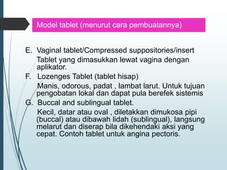 PENGGOLONGAN DAN BENTUK SEDIAAN OBAT | PPTX
