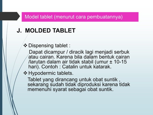 PENGGOLONGAN DAN BENTUK SEDIAAN OBAT | PPTX