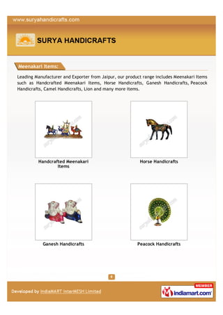 Surya Handicrafts, Jaipur, Handicraft Items | PDF