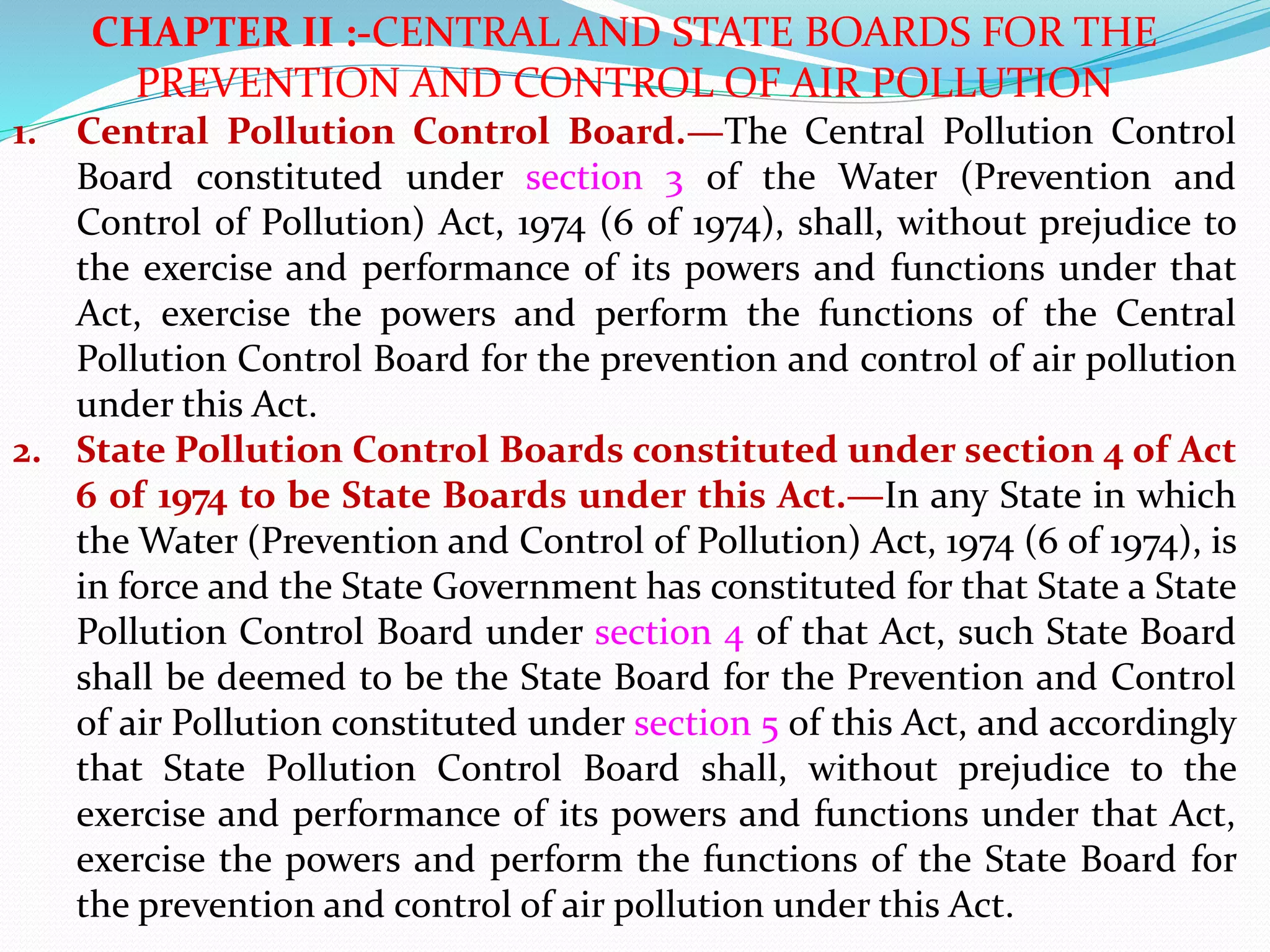 the air (prevention and control of pollution) act, 1981 | PPT