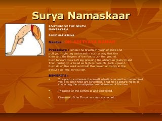 Surya namaskaar - Surya namaskar - Sun God worship | PPT