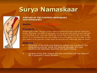 Surya namaskaar - Surya namaskar - Sun God worship | PPT