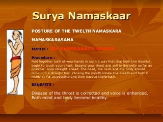 Surya namaskaar - Surya namaskar - Sun God worship | PPT