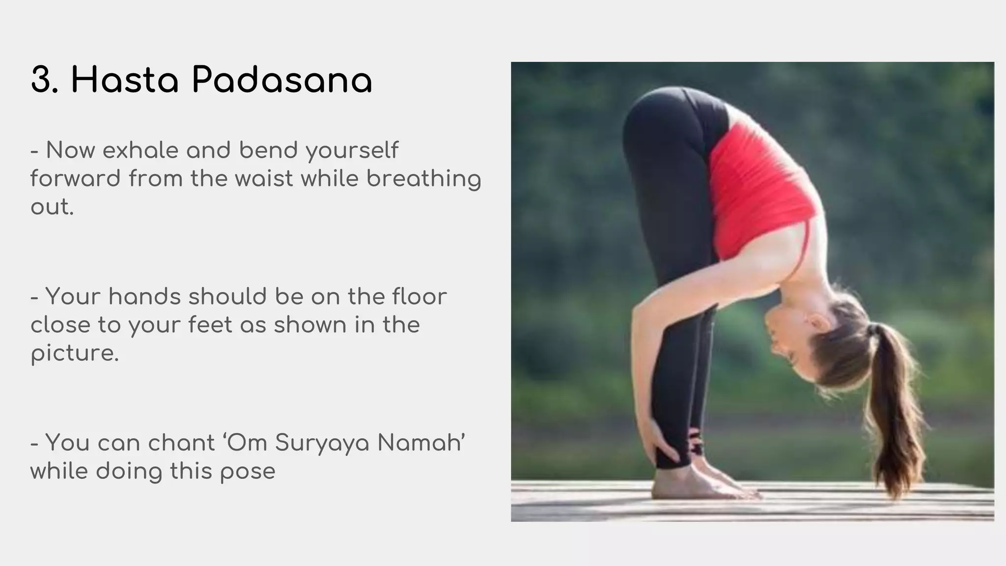 Surya namaskar poses | PPTX | Fitness and Exercise | Healthy Living